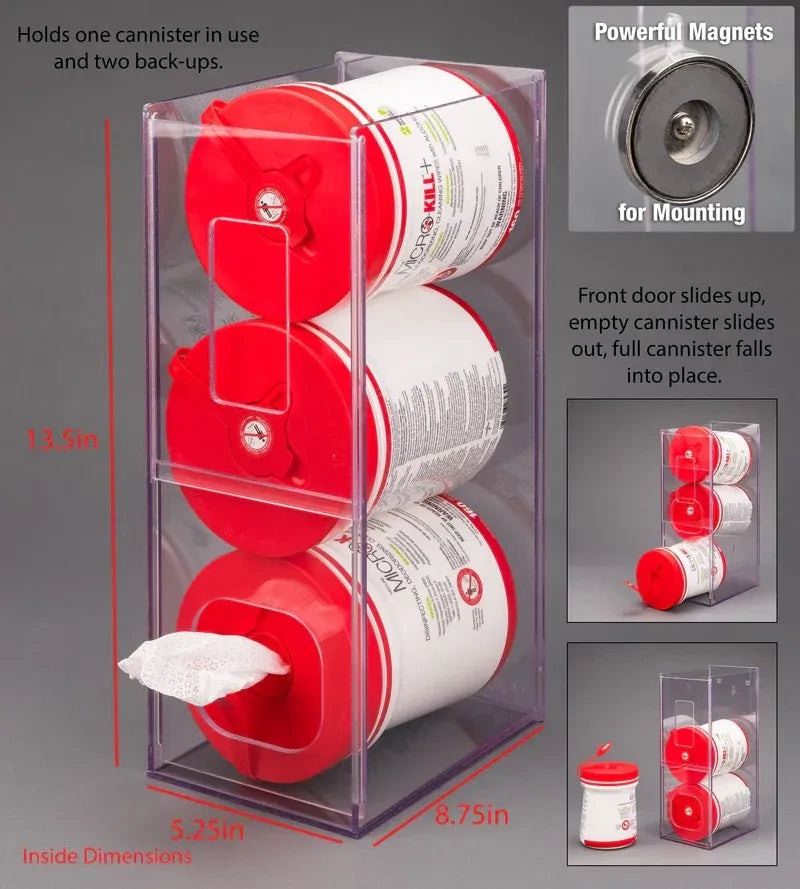 Visual Management Wipe Tub Dispenser (WIPES NOT INCLUDED) – Poltex