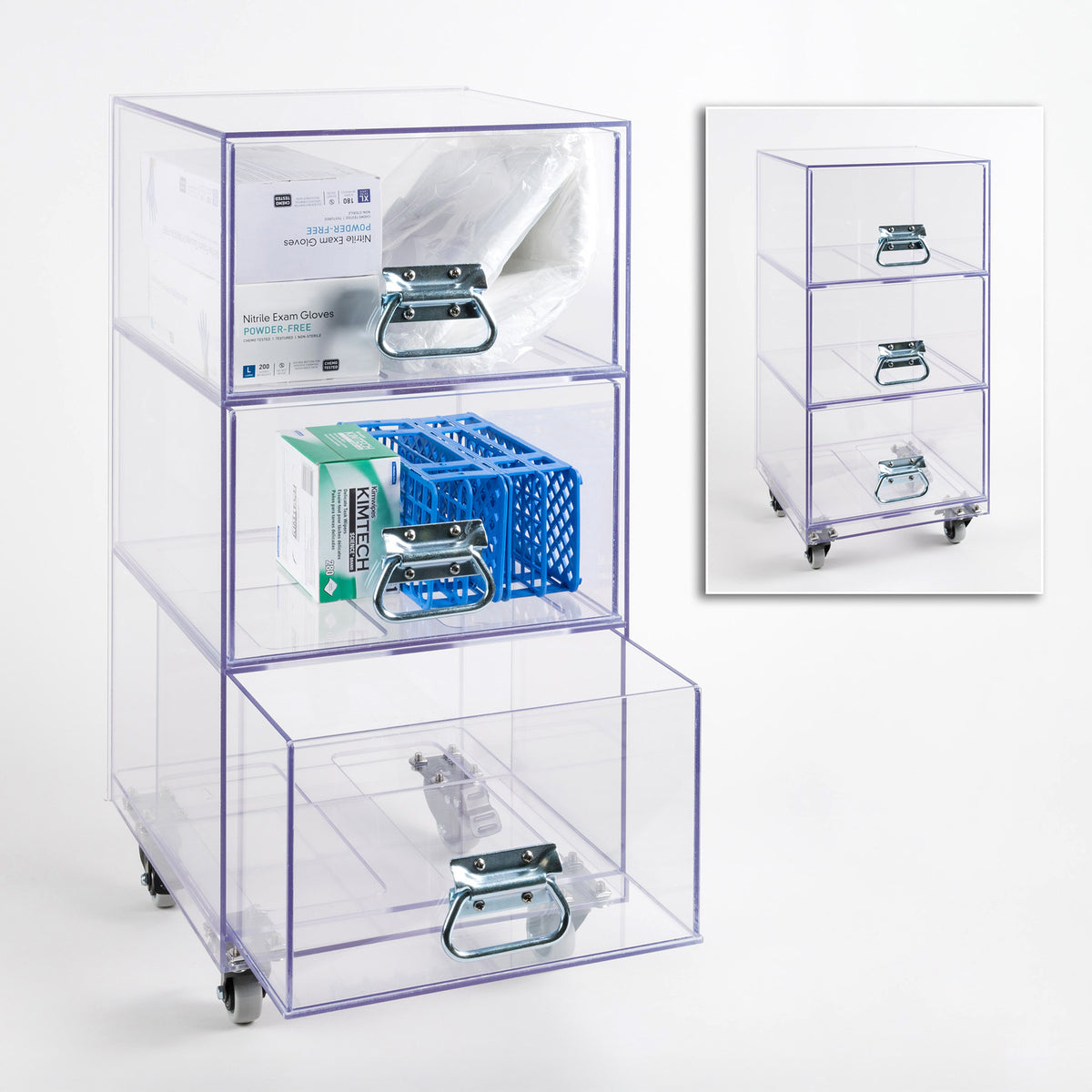 3 Drawer Rolling Cart – Poltex