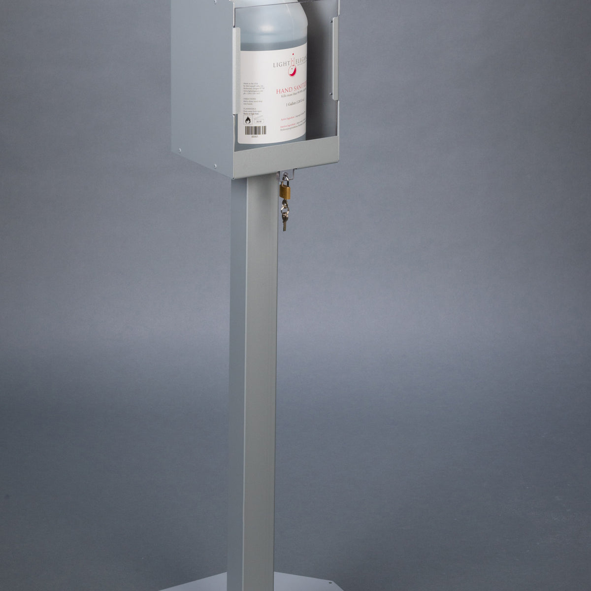 Gallon Hand Sanitizer Stand-Steel, Locking – Poltex